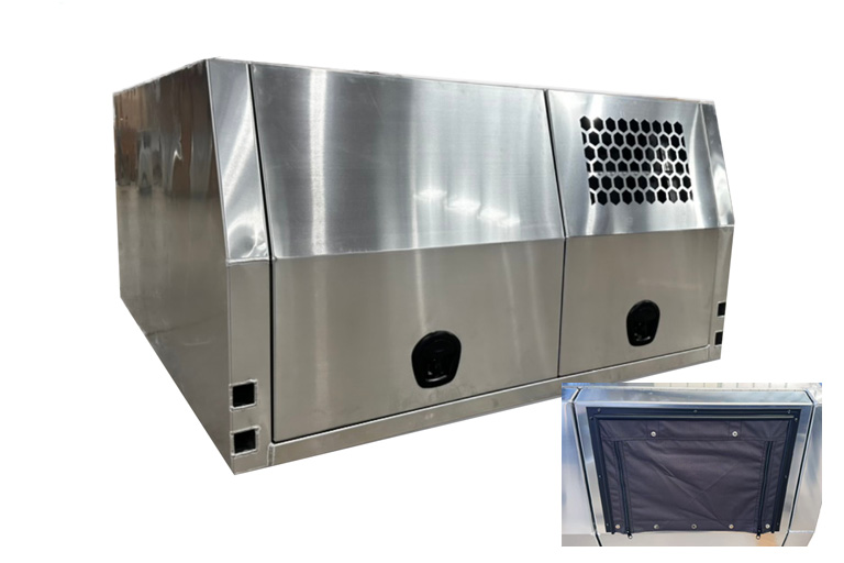 Aluminium Jack Off Ute Canopy Flat Plate Canopy 1650mm with Dog Box ...