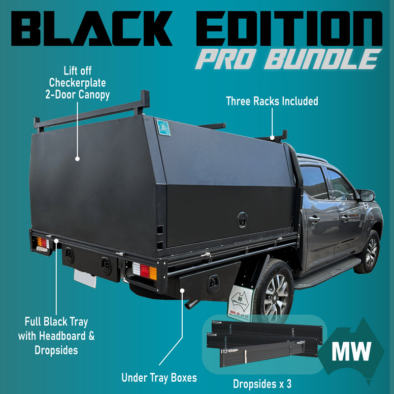 Trade Pro Tradesman Tray and Canopy Combo - Black Edition Combo For ...